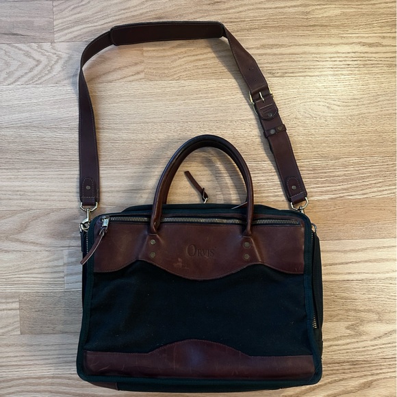 Orvis | Bags | Mens Orvis Canvas And Leather Briefcase | Poshmark